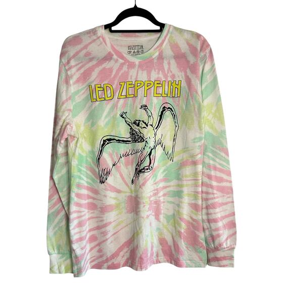 led zeppelin | Shirts | Led Zeppelin New New Tie Dye Pastel Angel Long ...